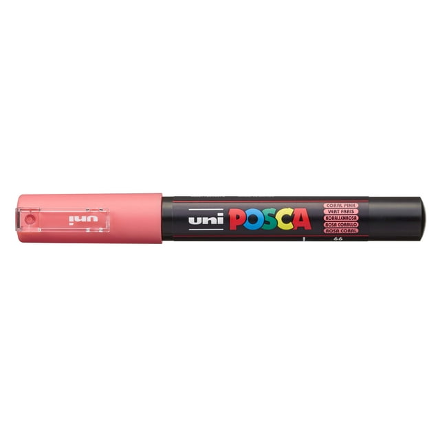 Uni Posca Paint Marker - Coral Pink, X-Fine, Bullet Tip, 0.7 mm ...