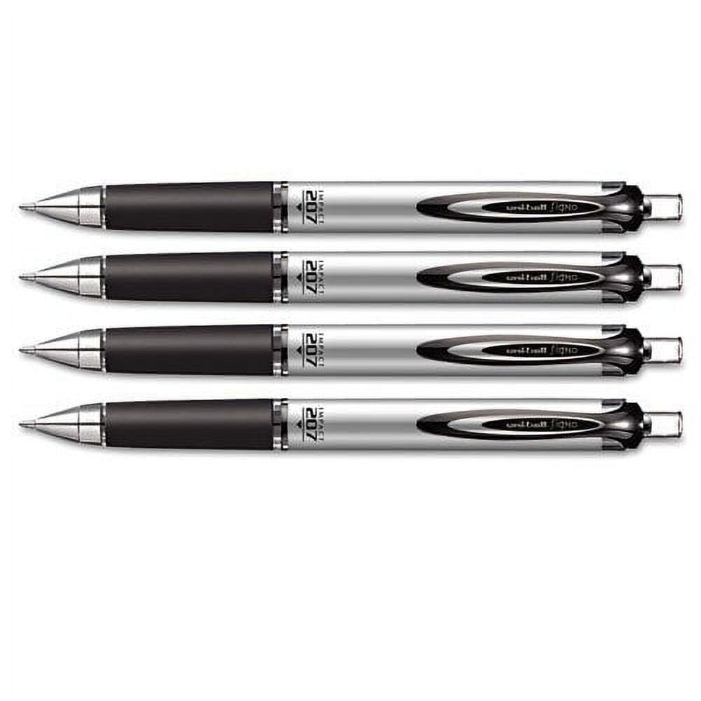 Uni-ball Impact RT Retractable Bold Point Gel Pens, 4 Black Ink Pen ...