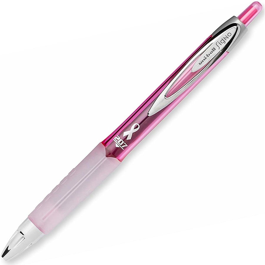 uni-ball® 207™ Pink Ribbon Retractable Fraud Prevention Gel Pens ...