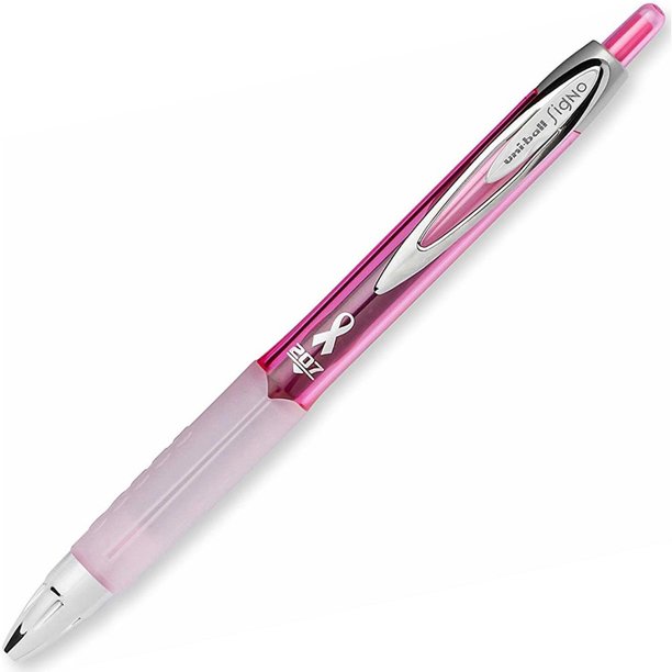 uni-ball® 207™ Pink Ribbon Retractable Fraud Prevention Gel Pens ...