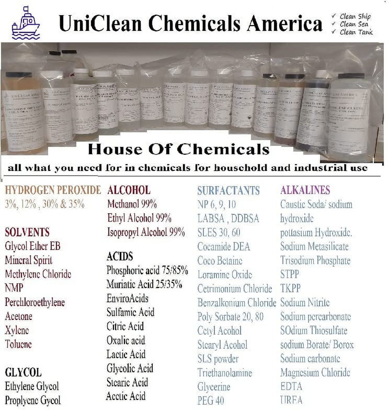 UniClean America Ethyl Alcohol 90% - DA Ethyl Alcohol 190 proof 95% ...