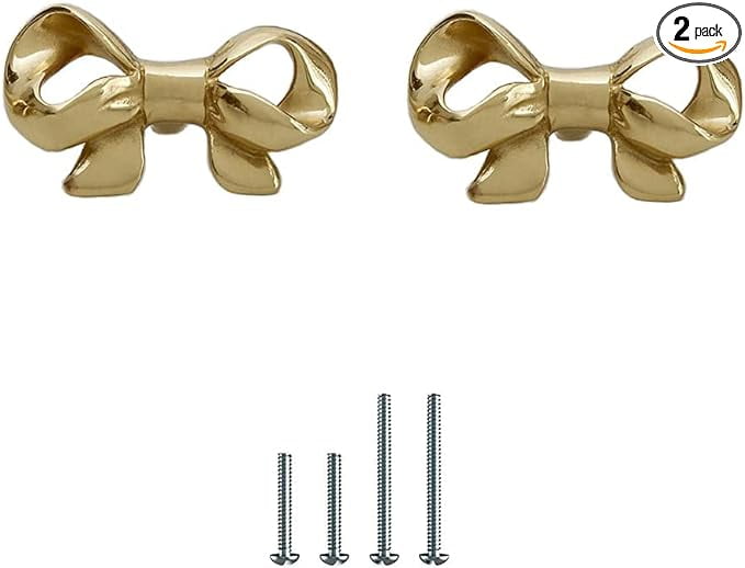 UniDes Pack of 2 Gold Brass Knobs for Dresser,Drawers and Cabinet ...