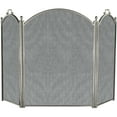 UniFlame 3-Fold Satin Pewter Large Fireplace Screen - Walmart.com