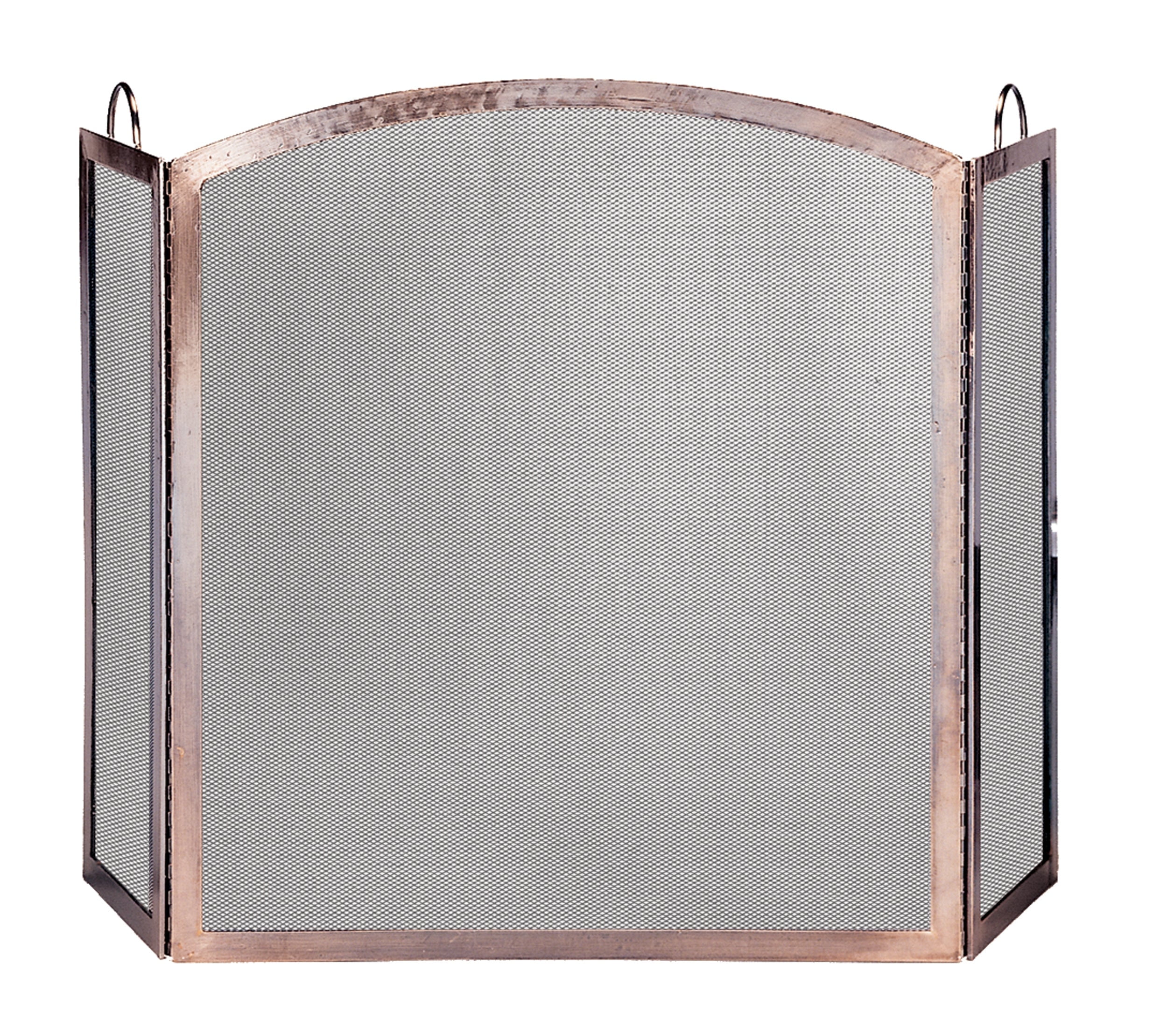 Uniflame 3 Panel Antique Copper Screen With Arched Center Panel ...
