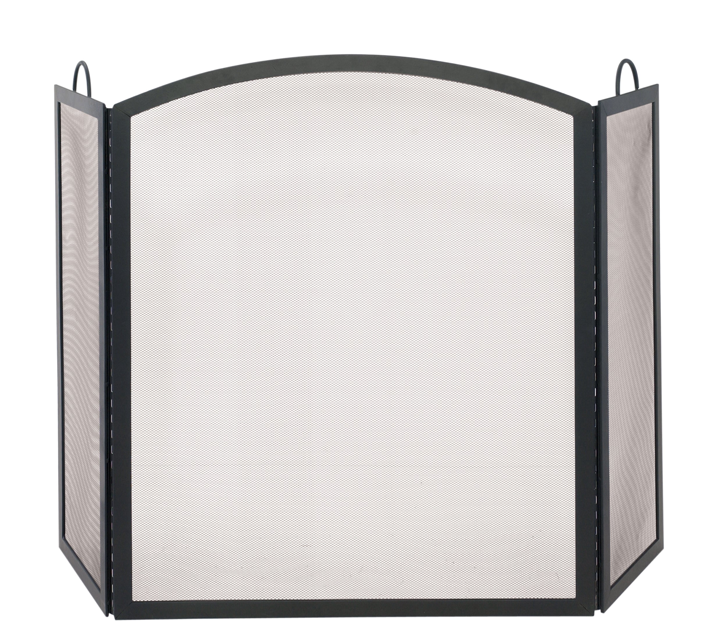 UniFlame 3 Panel Black Wrought Iron Arch Top Screen - Walmart.com