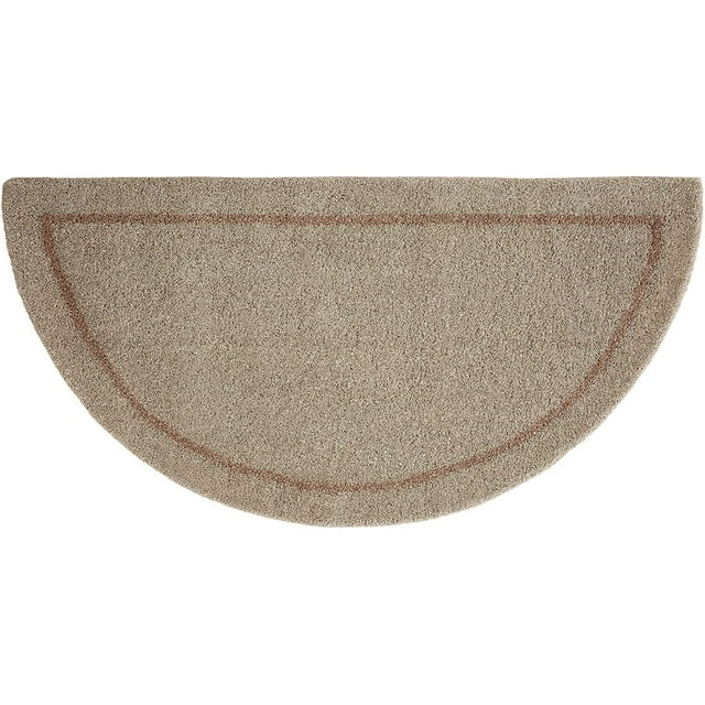 UniFlame Beige Hand-Tufted 100% Wool Hearth Rug for Fireplace Area ...