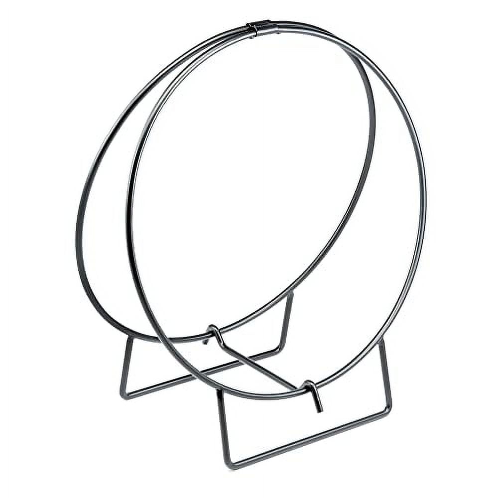 UniFlame Firewood Log Hoop Rack, 24" Diameter, Black Steel Finish ...