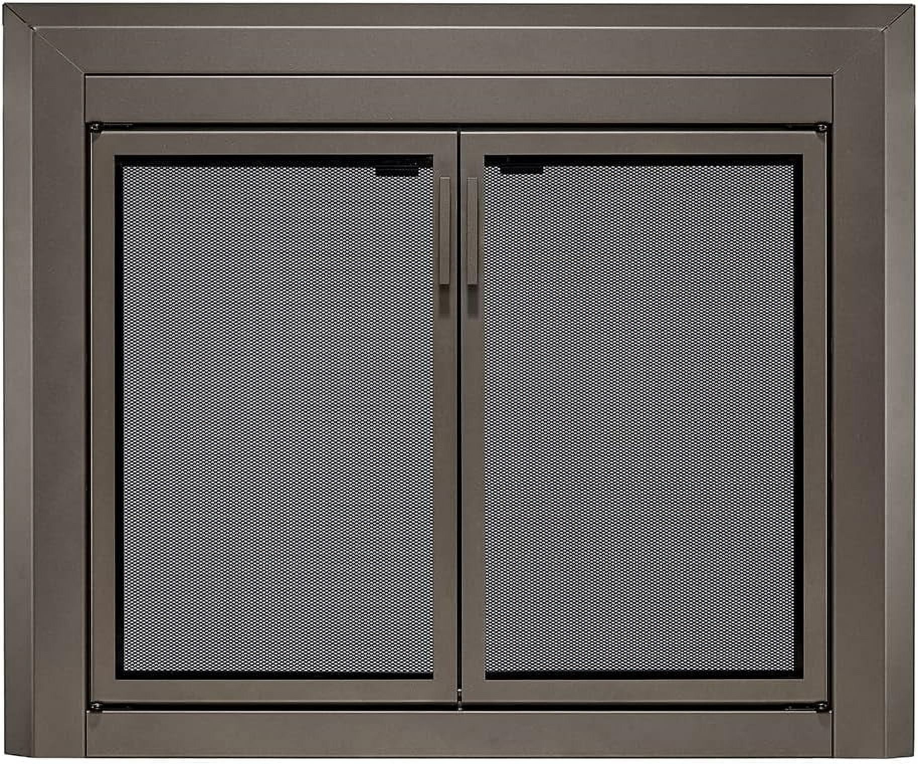 UniFlame Logan Large Masonry Fireplaces Doors, Steel Frame with Smoke ...