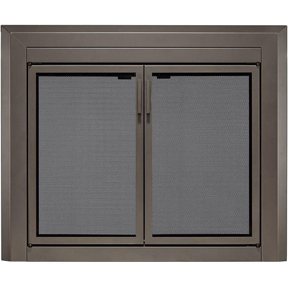 UniFlame Logan Small Masonry Fireplaces Doors, Steel Frame with Smoke ...