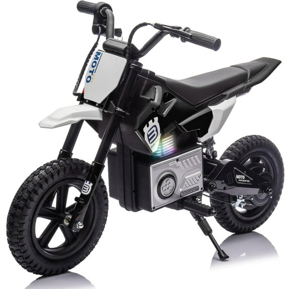UniFun 24V Electric Dirt Bike for Kids Ages 5-10, 200W Motorcycle with Adjustable Speed (3-9 ...