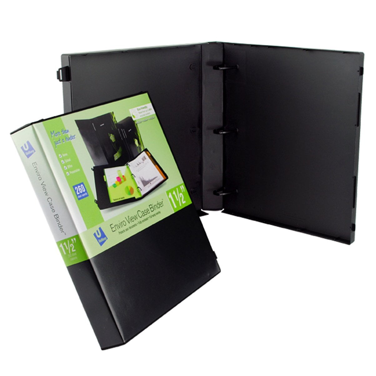 UniKeep 3 Ring Binder - Black - Case View Binder - 1.5 Inch Spine ...