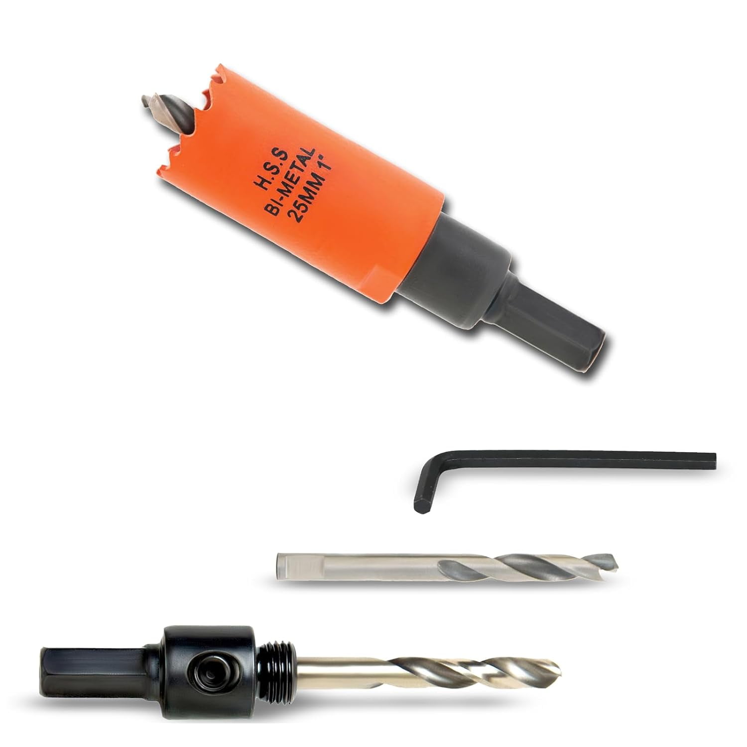 UniMall 1 inch Hole Saw with Arbor for Cutting Metal Wood and Plastic ...