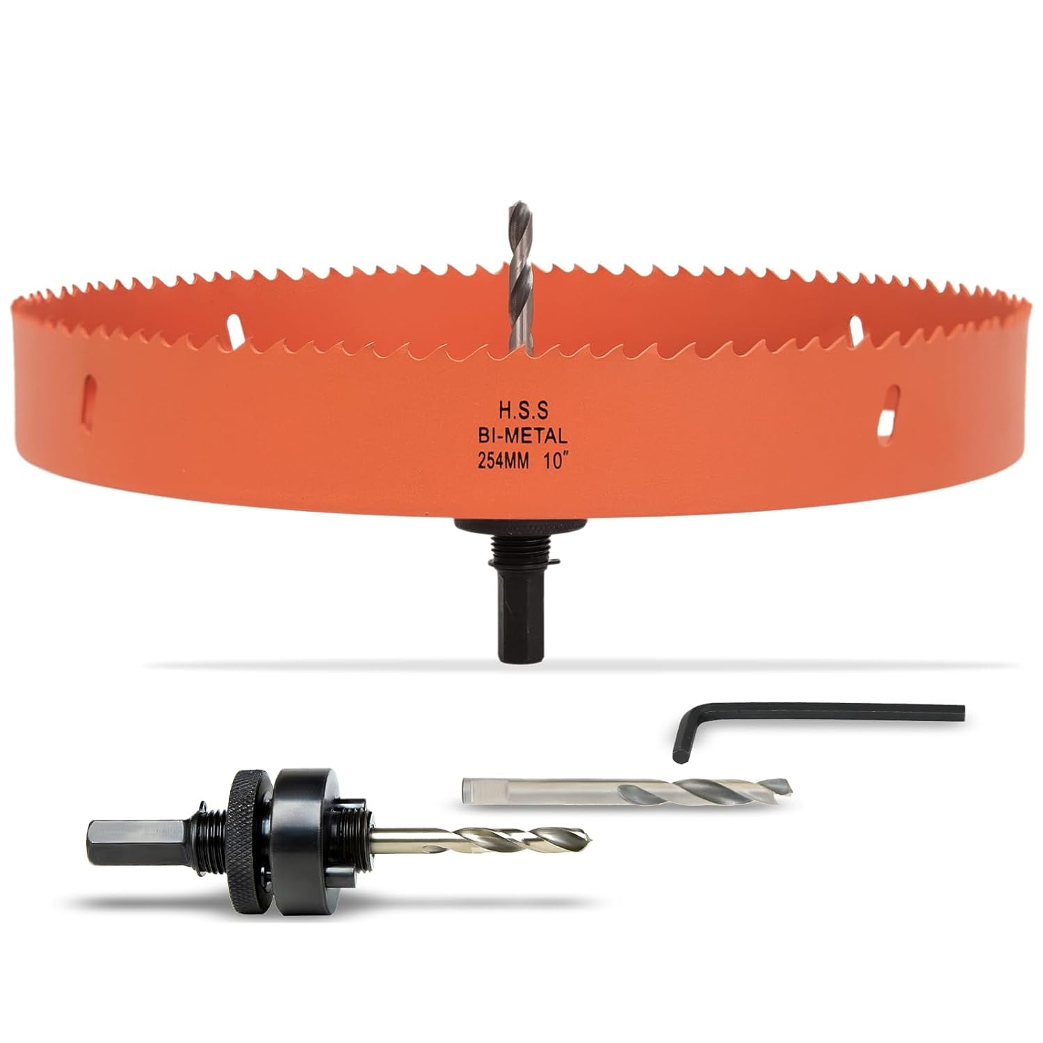UniMall 10 Inch Hole Saw with Arbor for Metal Wood Plastic, 10 in Bi ...