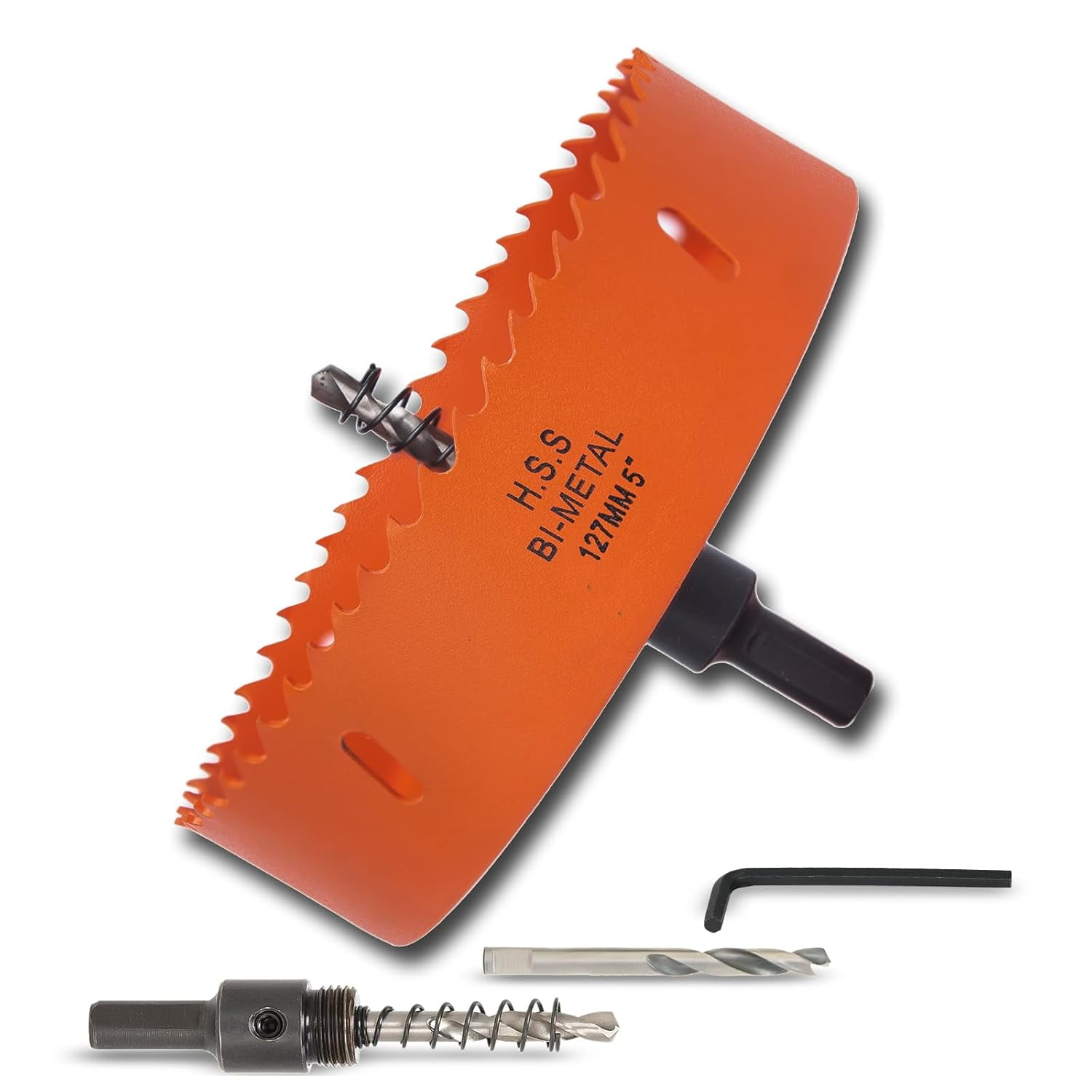 UniMall 5 inch Hole Saw with Arbor for Metal Wood and Plastic, 127mm Bi ...