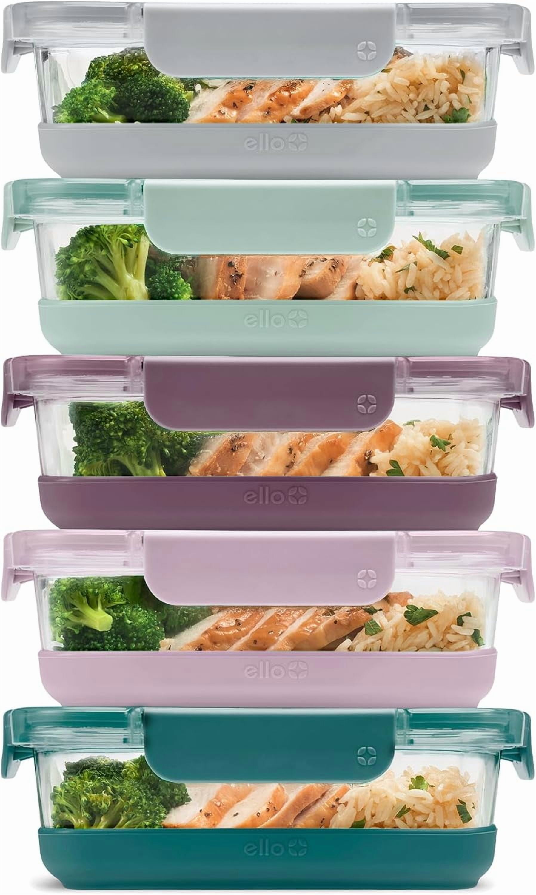 UniMall Duraglass 3.4 Cup Meal Prep Sets 10Pc, 5 Pack Set- Glass Food ...