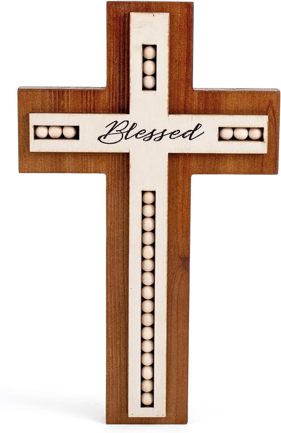 UniMall Wall Wooden Cross Christians Cross Spiritual Religious Cross ...