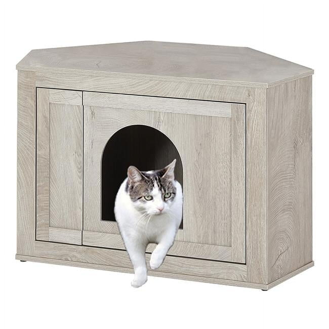 UniPaws UH5188 UniPaws UH5188 Furniture Corner Cat Litter Box Enclosure ...
