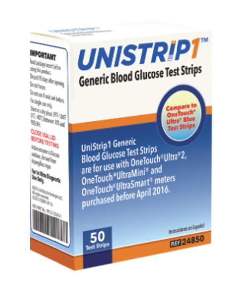 UniStrip Test Strips 50ct for Use with Onetouch® Ultra® Meters (50 ...