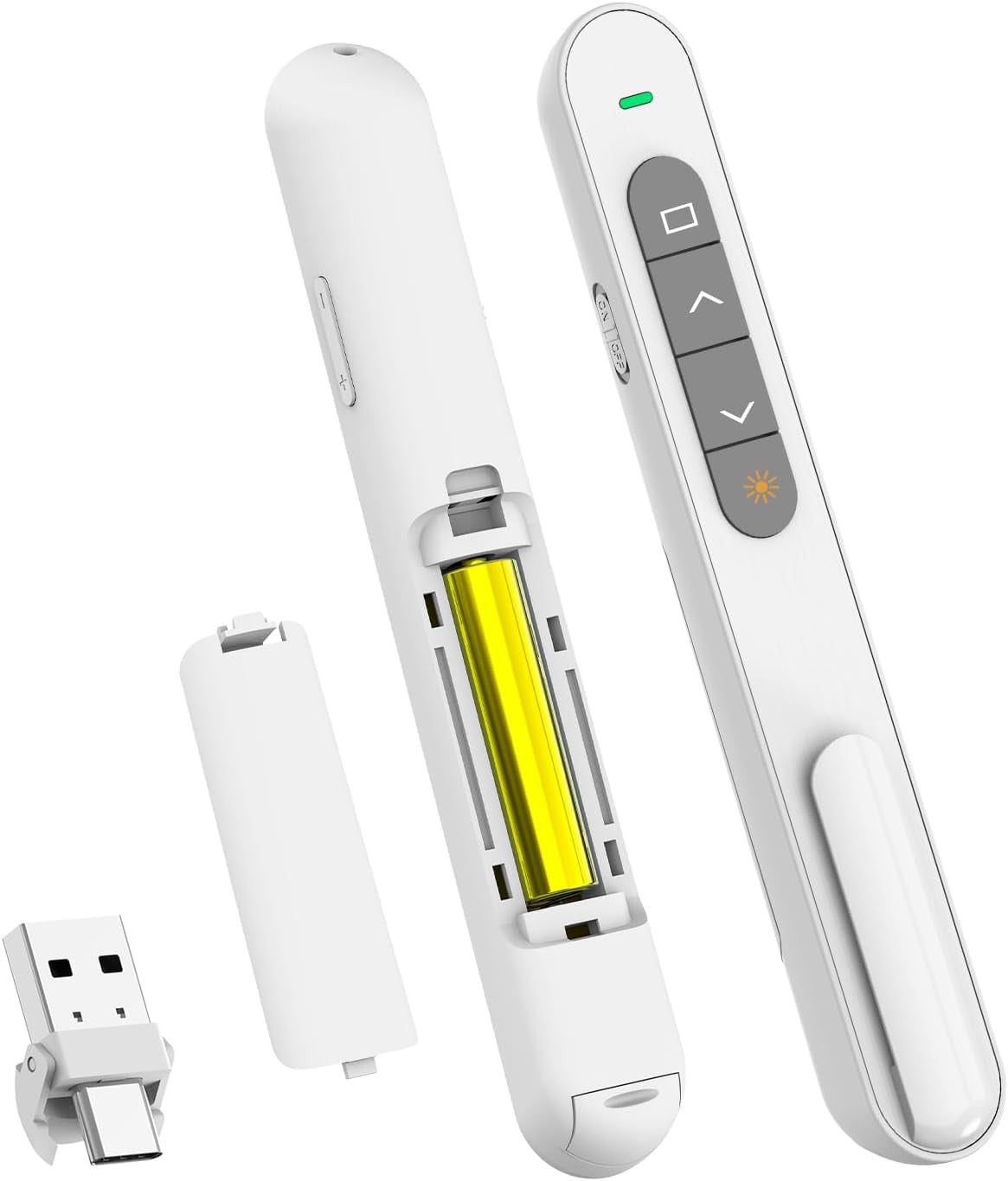 UniVerse Presentation Clicker for PowerPoint, RF 2.4GHz USB C Wireless ...