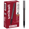 Uniball Deluxe Rollerball Pens, Micro Point (0.5mm), Black Ink, 12 ...