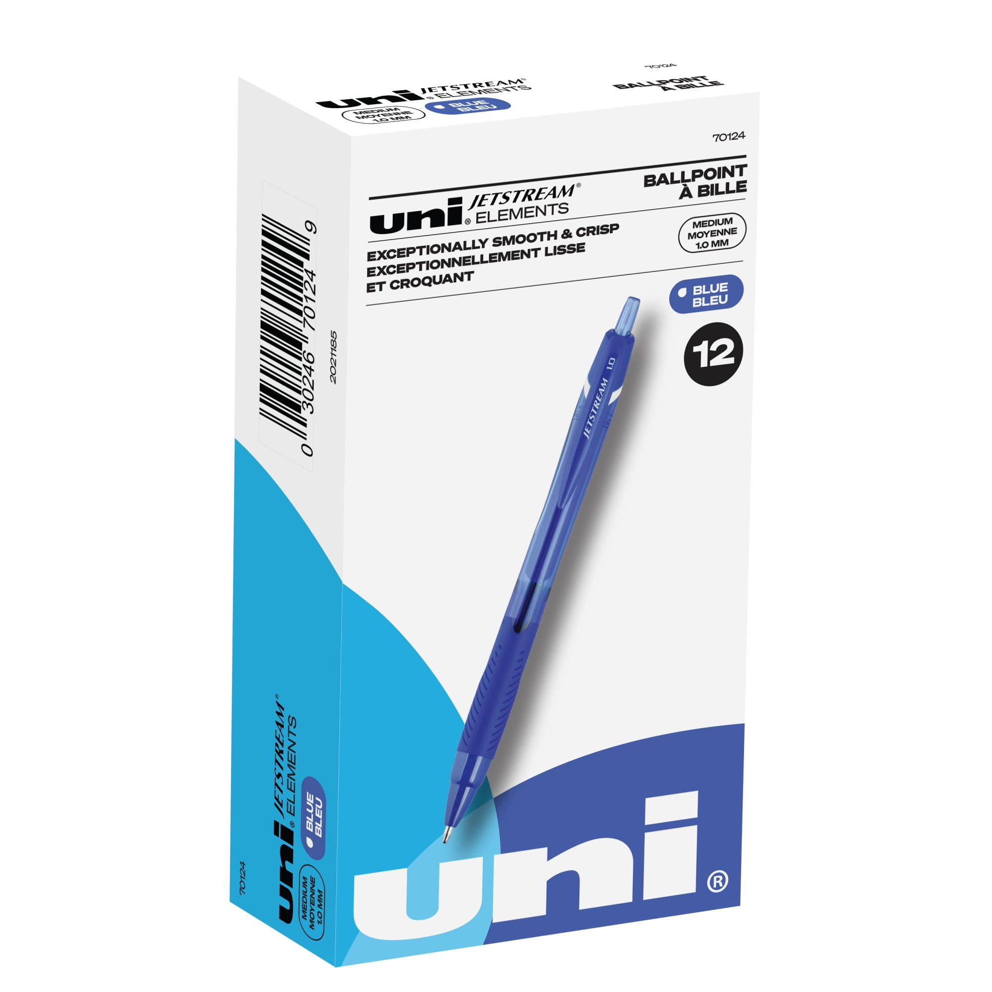 Uniball Jetstream Elements Ballpoint Pens, Medium Point (1.0mm), Blue ...