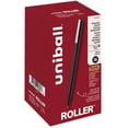 uniball Roller Rollerball Pens, Micro Point (0.5mm), Black Ink, 36 ...