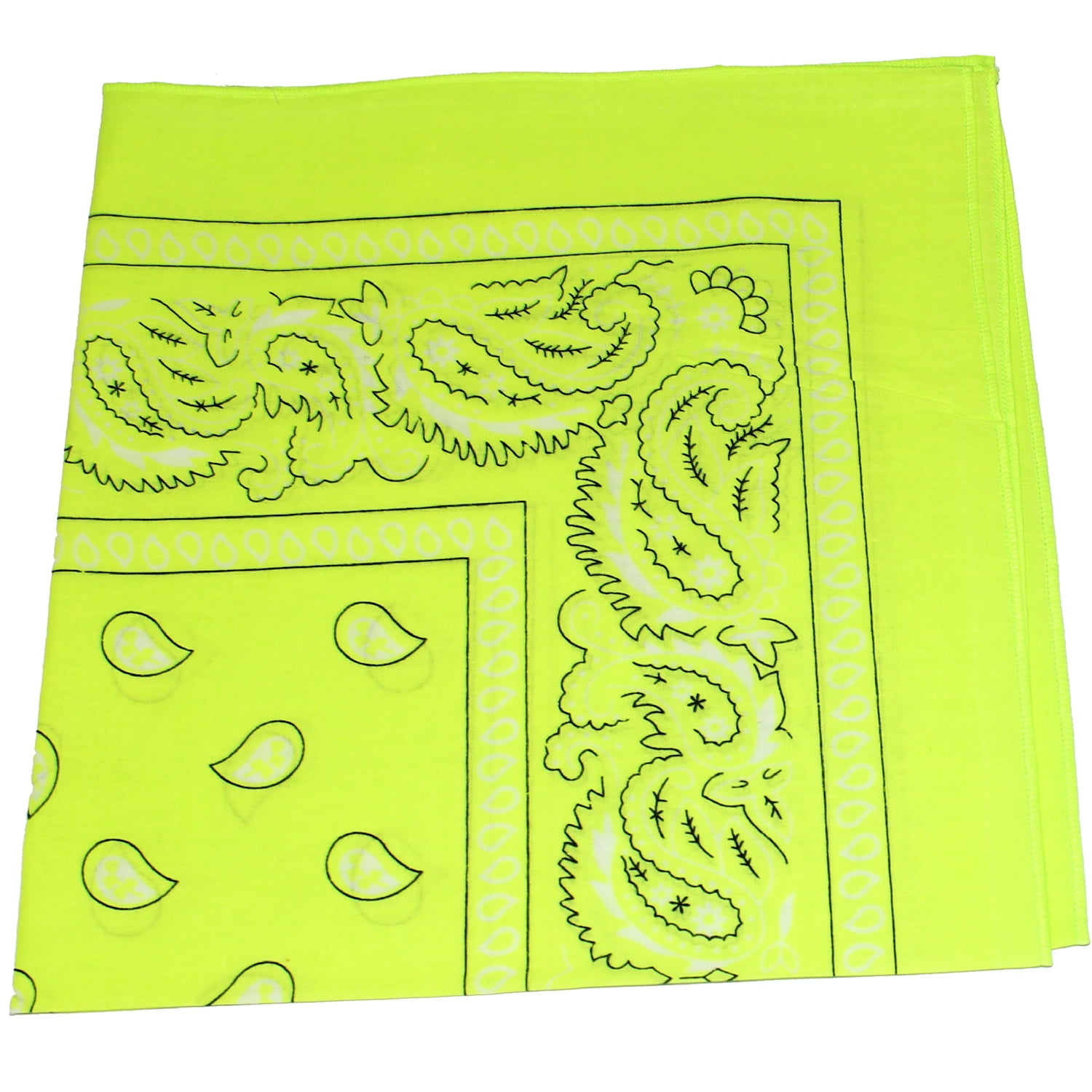 Unibasic Neon Colored Cotton Paisley Bandanas & Scarf Handkerchiefs ...