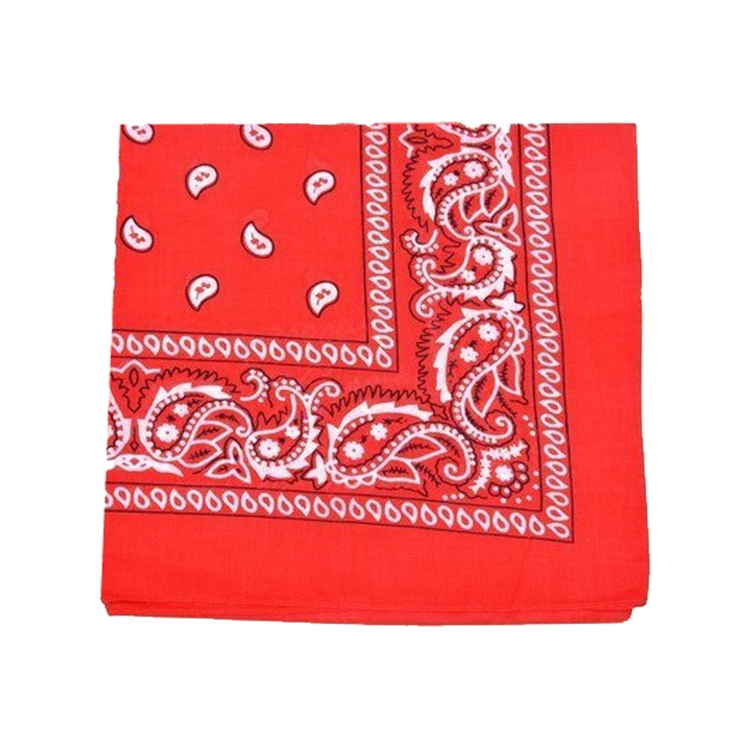 Unibasic Large Paisley Cotton Beach Bandana for Hair and Neck, XL, Red ...