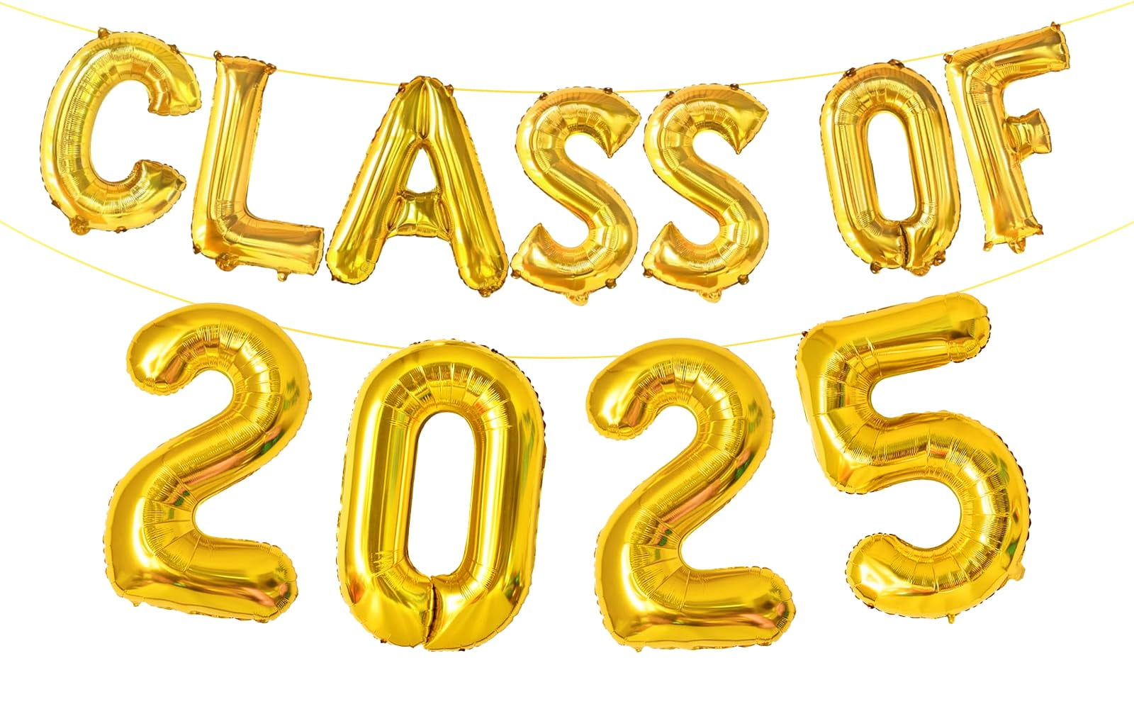 Unibday Graduation Party Decorations 2025, 32 Inch Gold 2025 Balloon ...