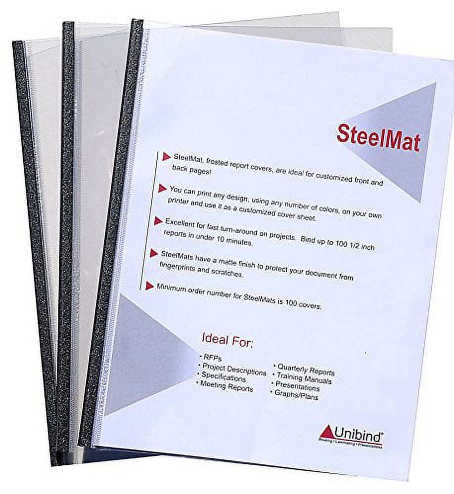 Unibind 36mm - Black - 48 pcs SteelMat Frosted Covers (Replaced by ...