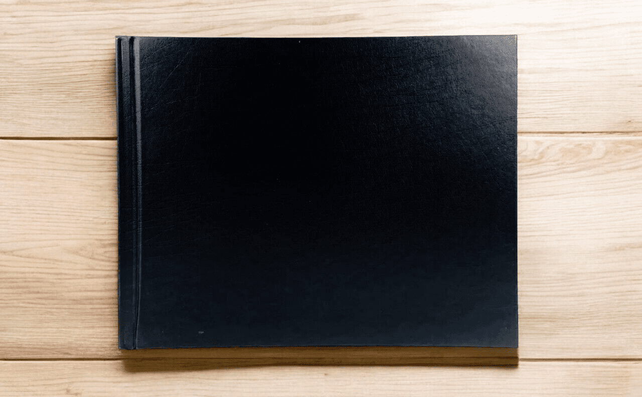 Unibind 9"x 11" Leather Landscape Photo Book with no Window, Black -10 ...