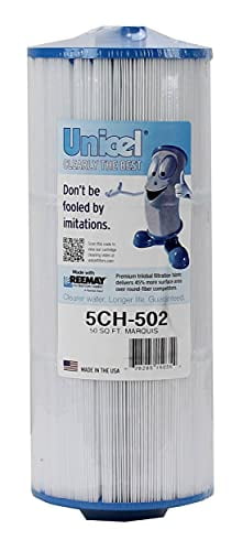 Unicel 5CH-502 50 Square Foot Media Replacement Hot Tub Spa Filter Cartridge with 197 Pleats (4 ...