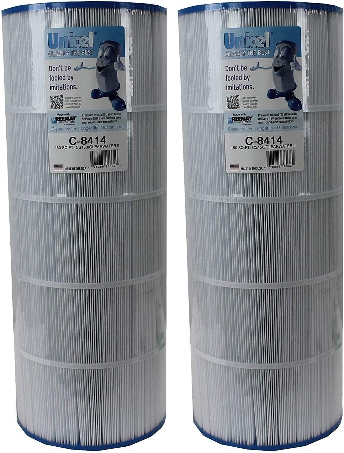Unicel C-8414 Swimming Pool Replacement Cartridge Filters 150 Sq Ft 2 ...