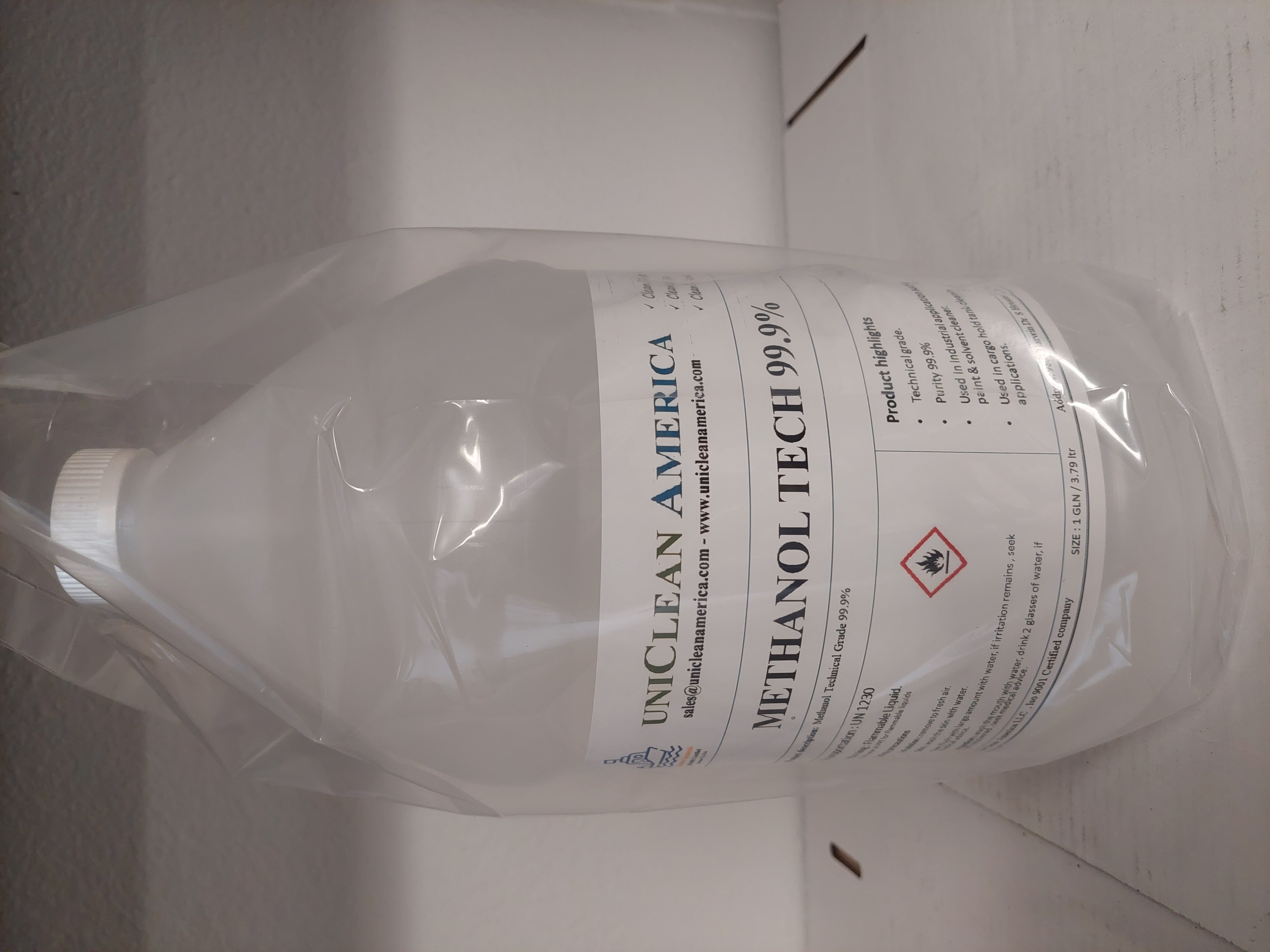 Uniclean America Methanol - Methyl Alcohol - Tech grade 99.9% puirty ...