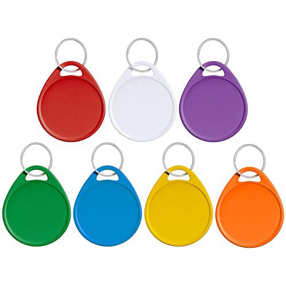 Uniclife 1.5 Inch Colorful Key Tags for Labeling Writable Round Plastic ...