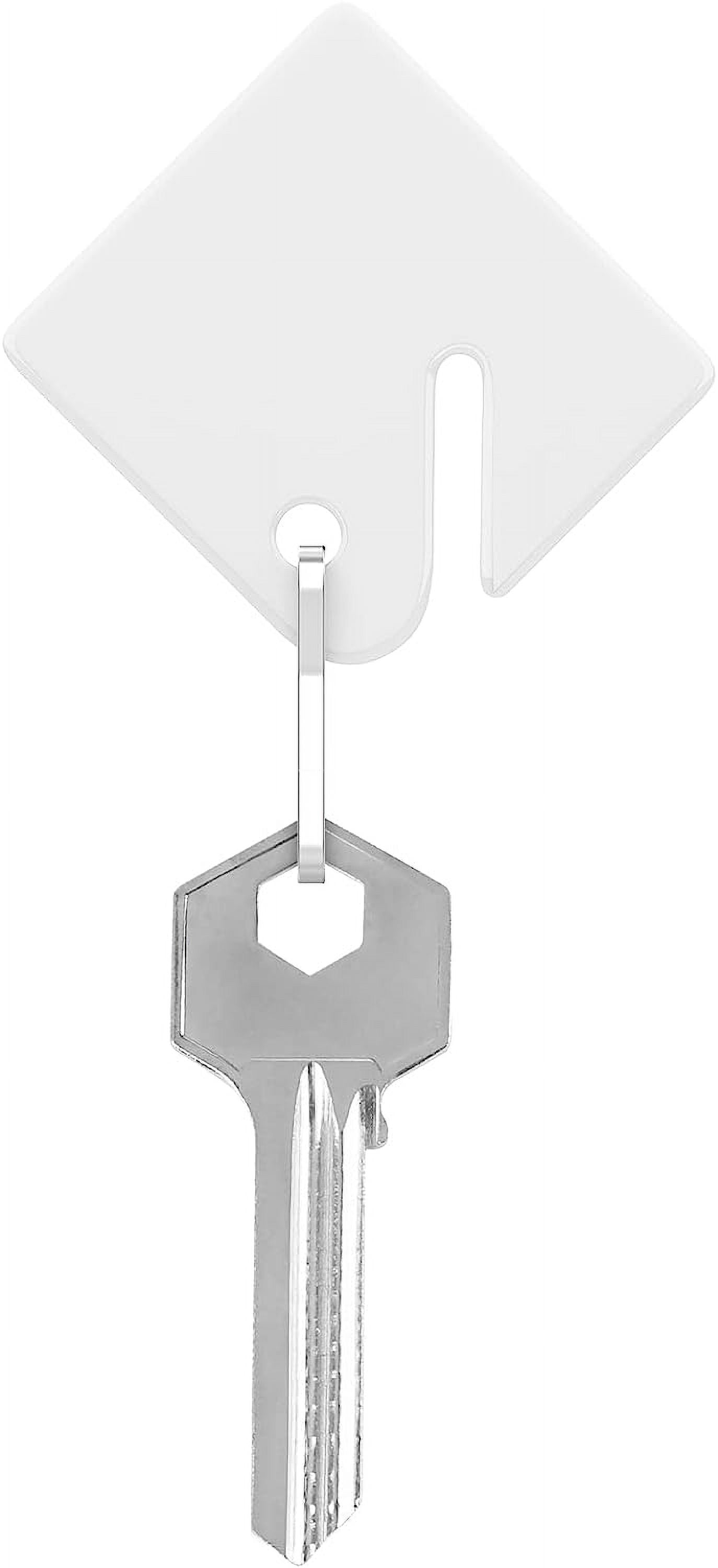 Uniclife 20 Pcs Rack Key Tags 1.5 Inch Slotted Plastic Tags with Metal ...