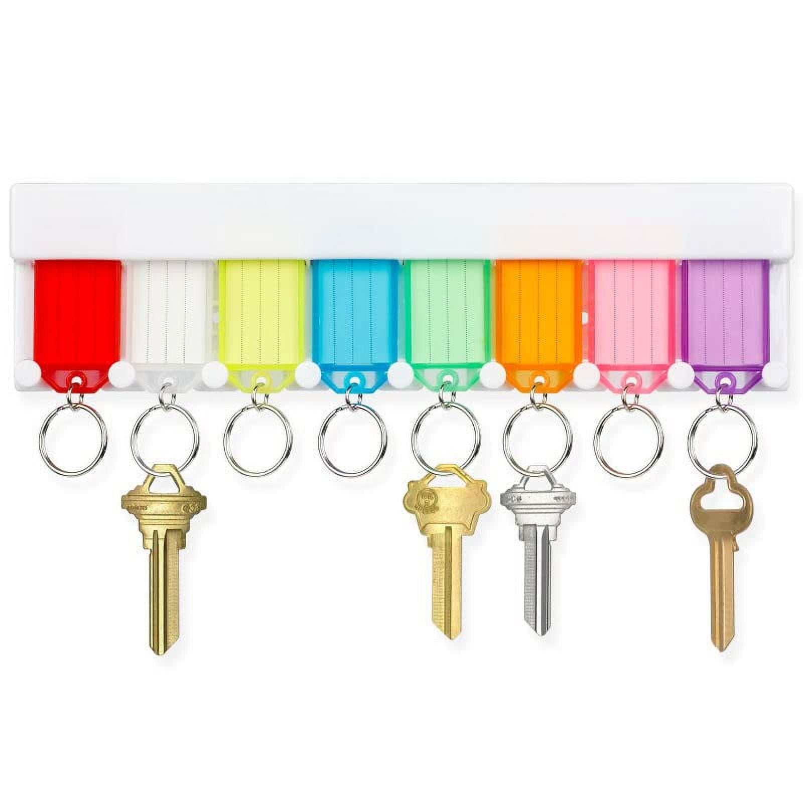 Uniclife Key Tag Rack Slot Style Plastic Wall Mounted Key Holder ...