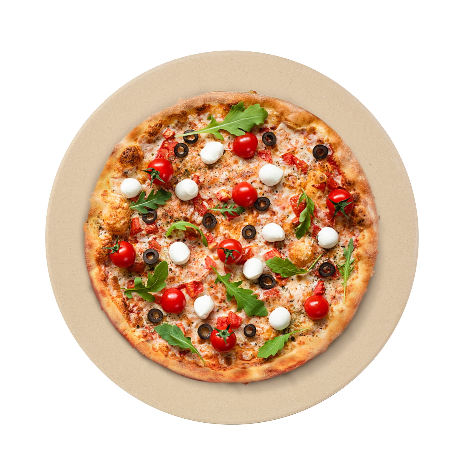 "Unicook 13"" Round Pizza Stone, Durable BBQ Stoneware for Oven and ...