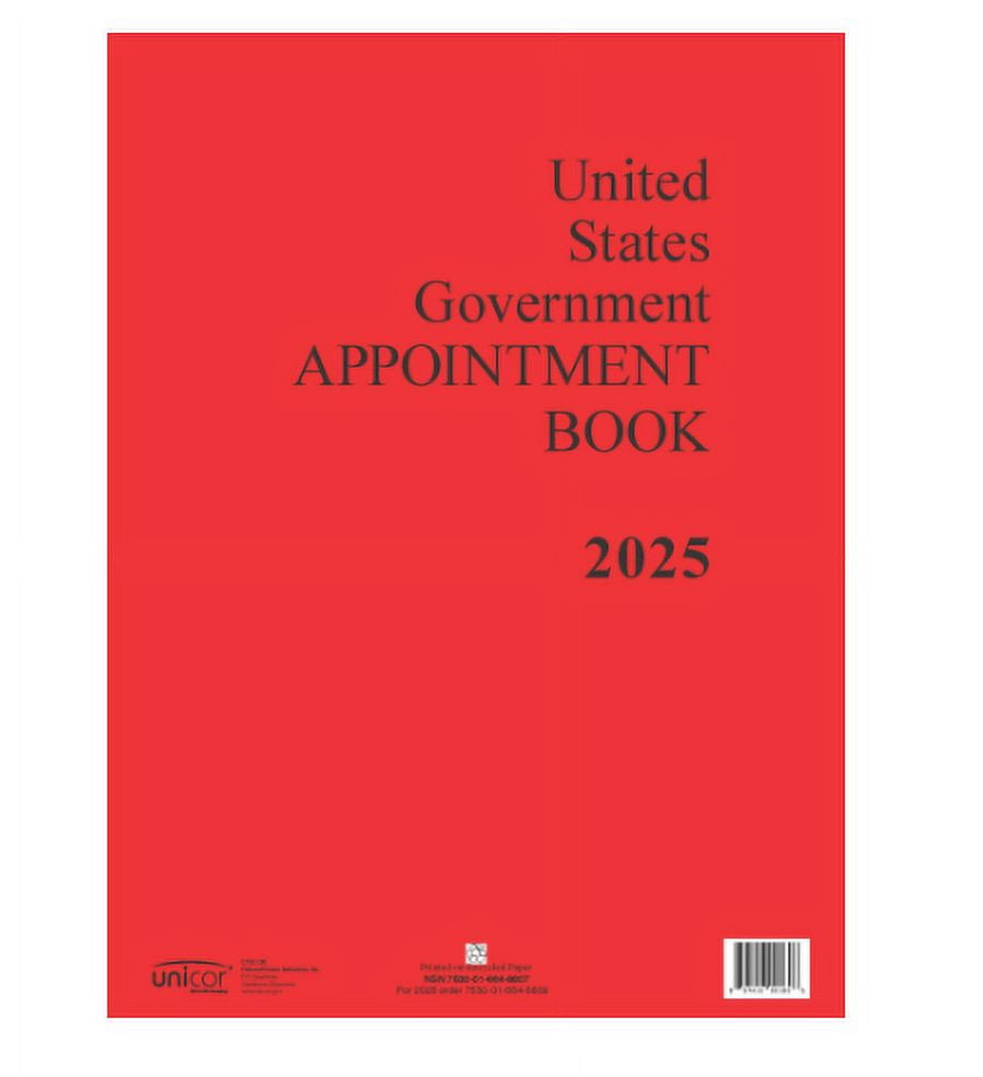Unicor 2025 US Government Appointment Book (1) - Walmart.com