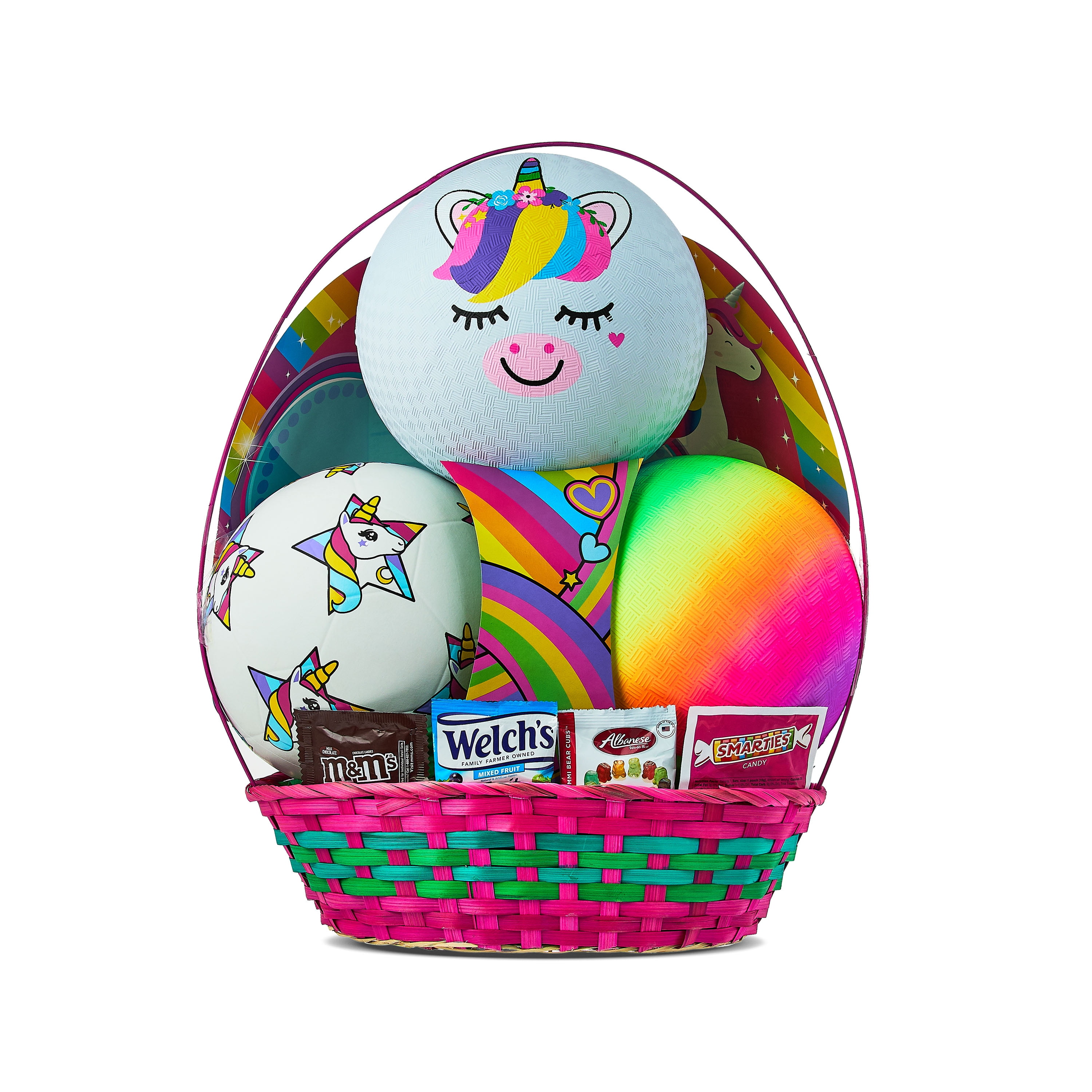 Unicorn 3 Ball Easter Gift Basket - Walmart.com