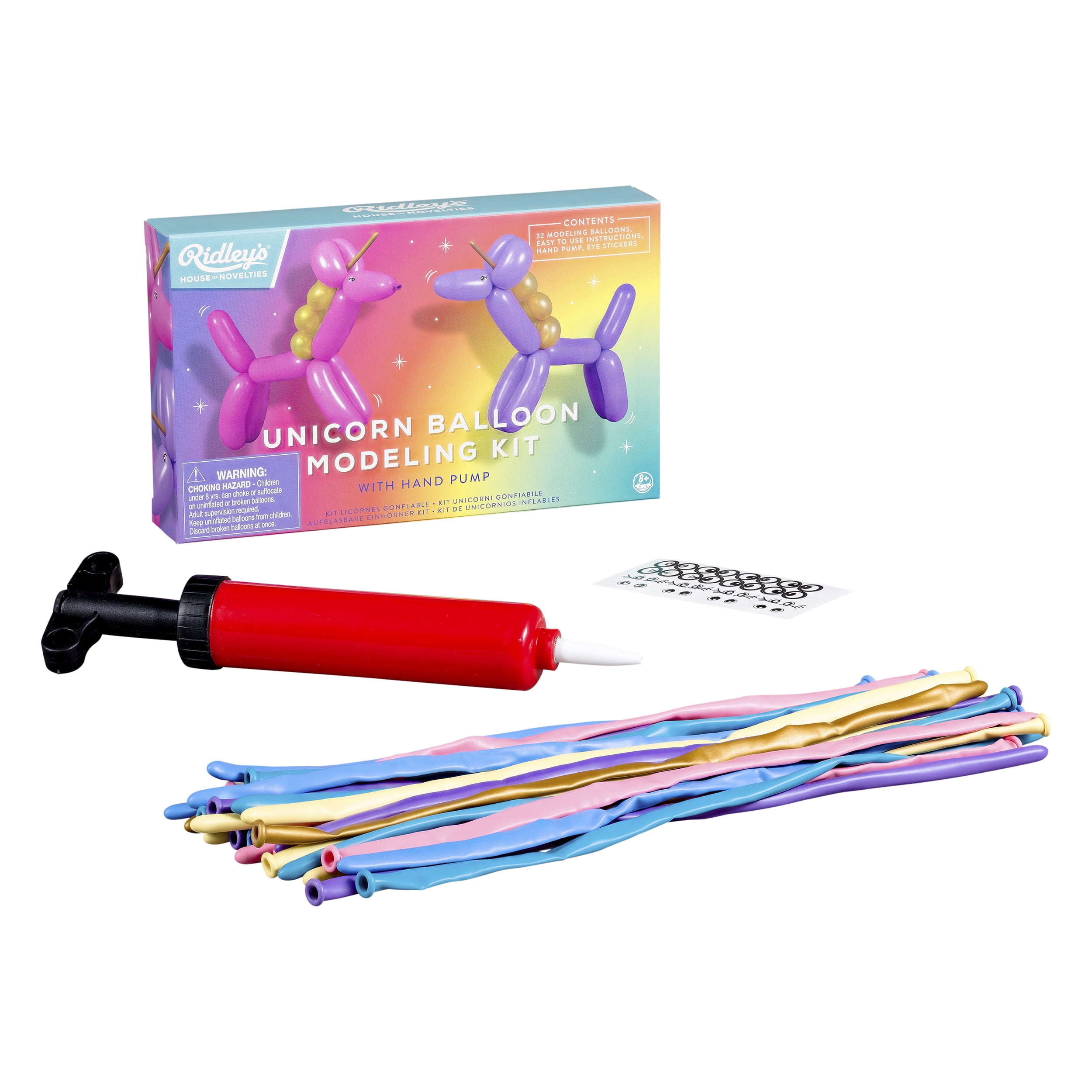 Unicorn 34-Piece Inflatable Balloon Modeling and Twisting Kit for ...