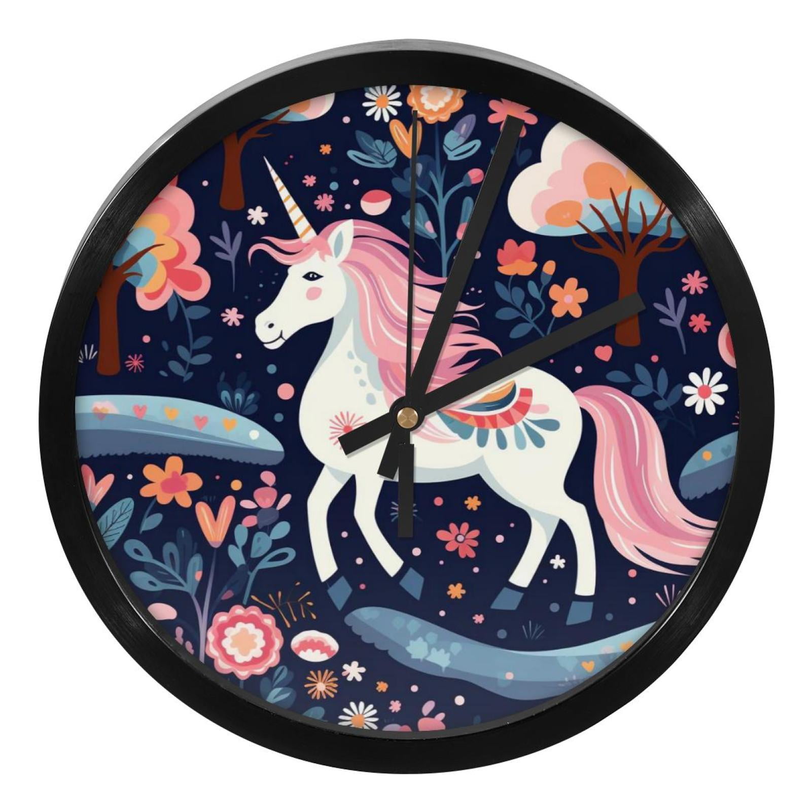 Unicorn 9.8 Inch Silent Round Digital Wall Clock - Battery Operated ...