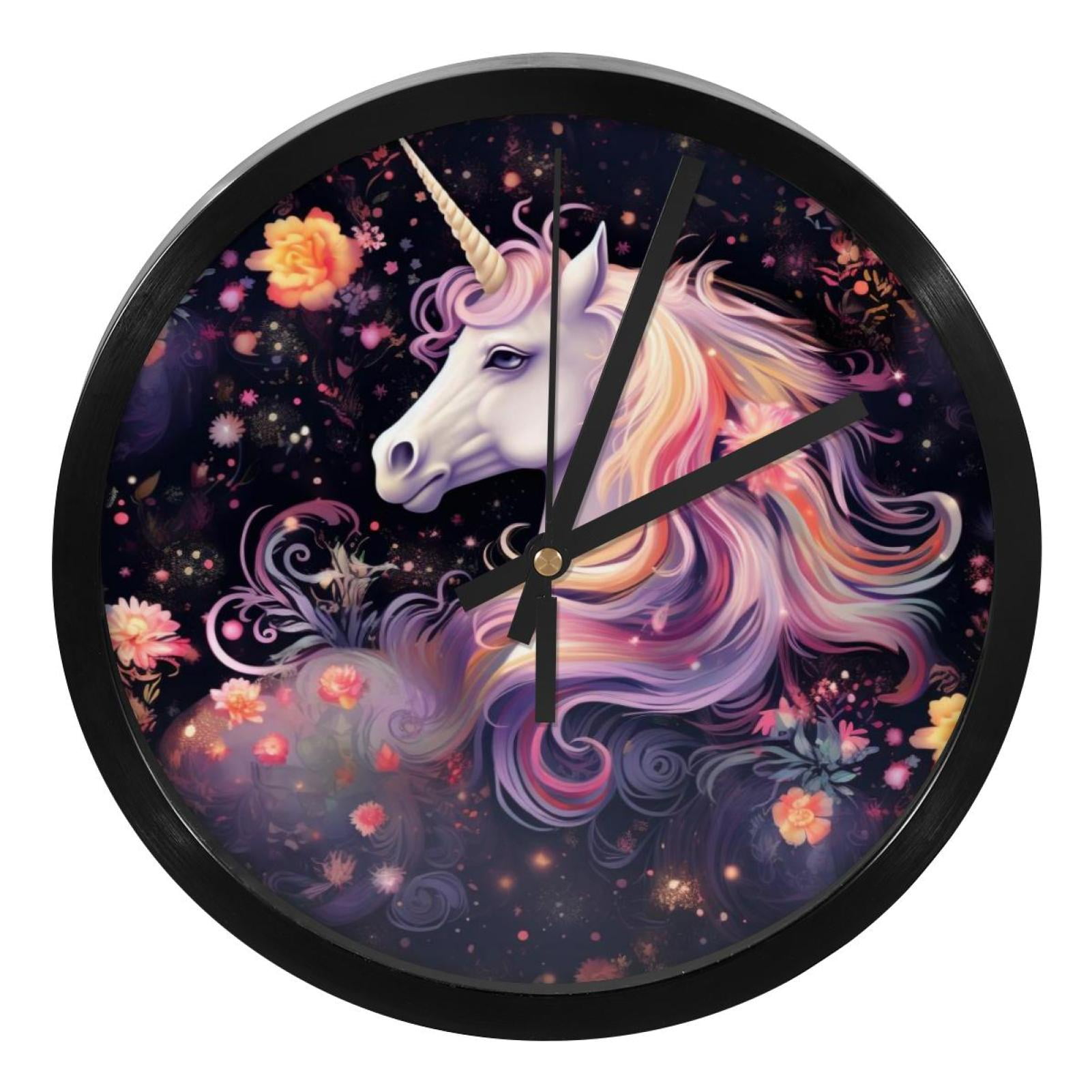 Unicorn 9.8 Inch Silent Round Digital Wall Clock - Battery Operated ...
