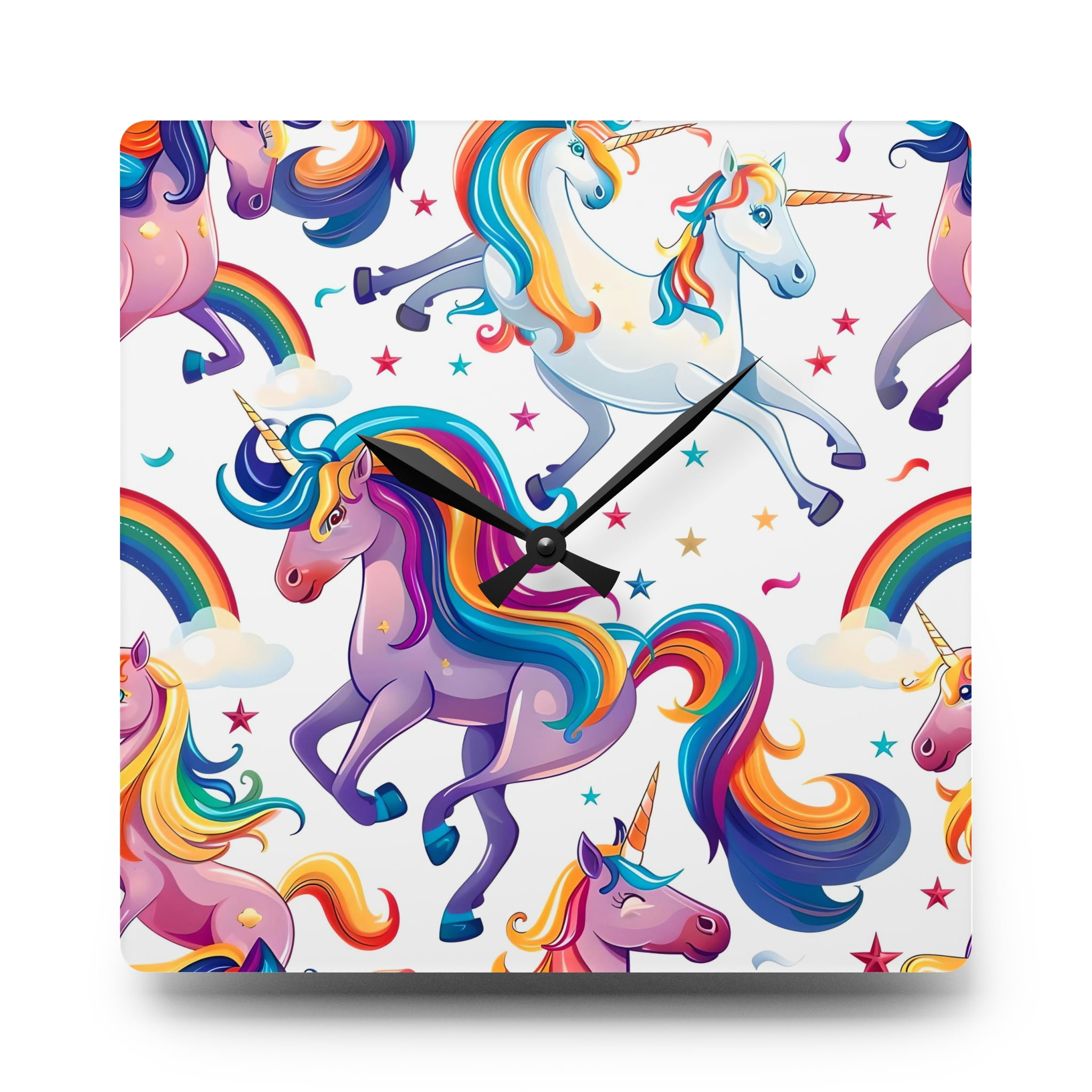Unicorn Acrylic Kid's Wall Clock - Walmart.com