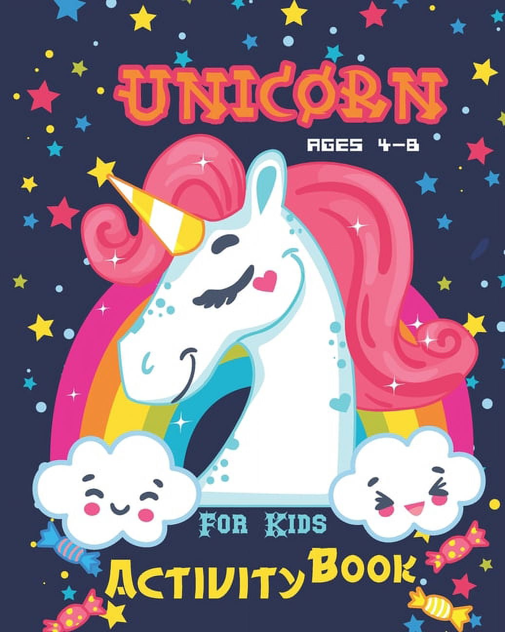 Unicorn Activity Book For Kids Ages 4-8: Fun Unicorn Activity Book ...