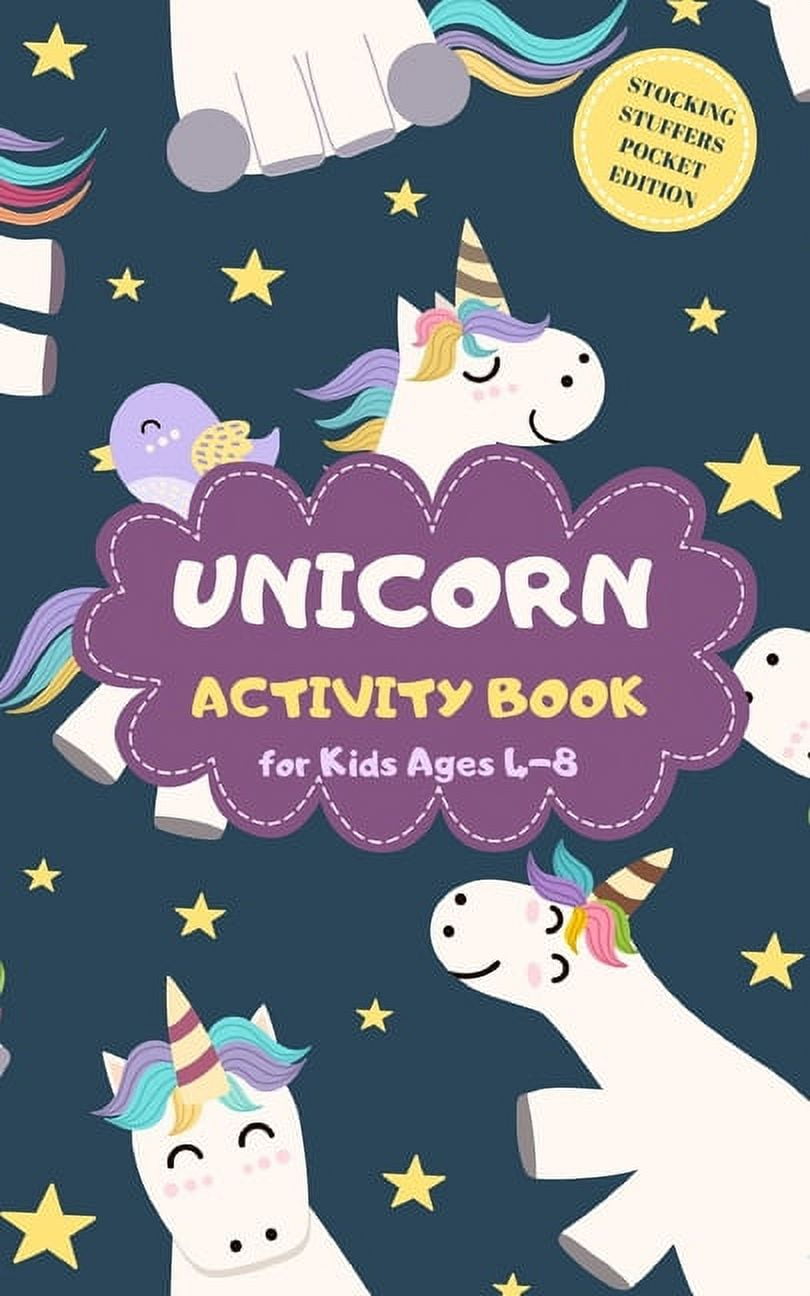 Unicorn Activity Book for Kids Ages 4-8 Stocking Stuffers Pocket ...