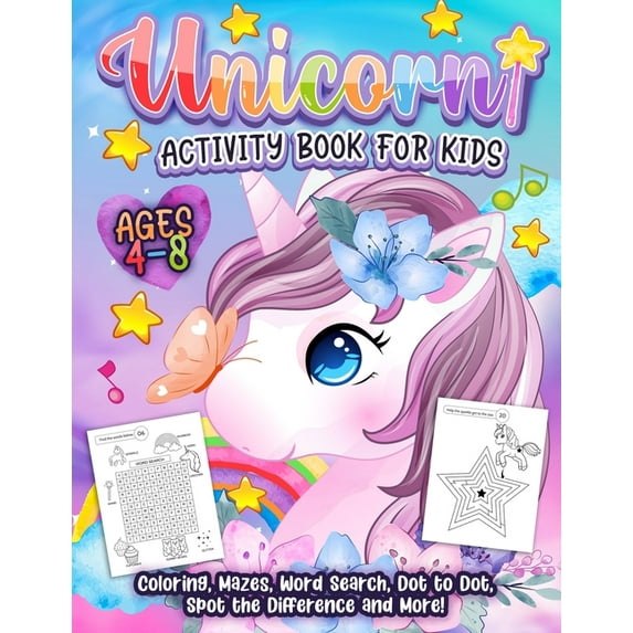 Unicorn Activity Book, (Paperback) - Walmart.com