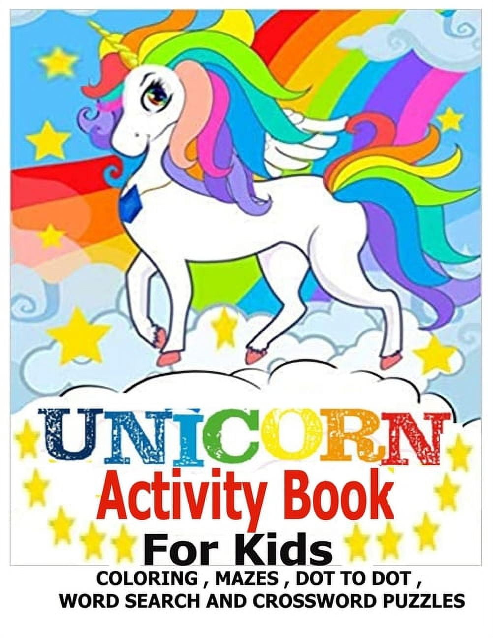 Unicorn Activity Book for Kids: with Number Coloring, Mazes, Word ...