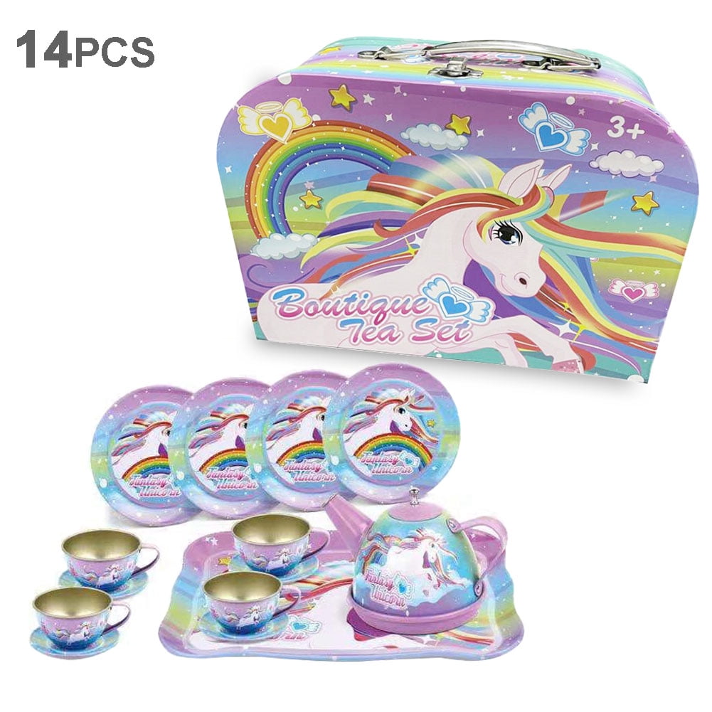 Unicorn Afternoon Tea Toys Set for Little Girls,14PCS/Set Toddler Kids ...