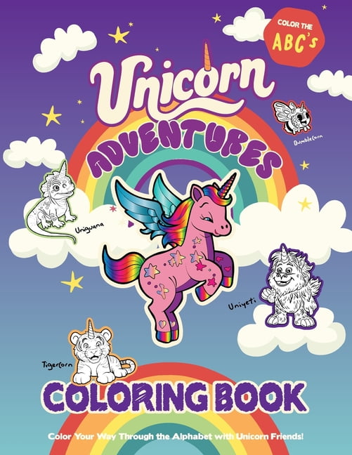 Unicorn Alphabet Adventures: A Magical Coloring Journey, Kids Coloring ...